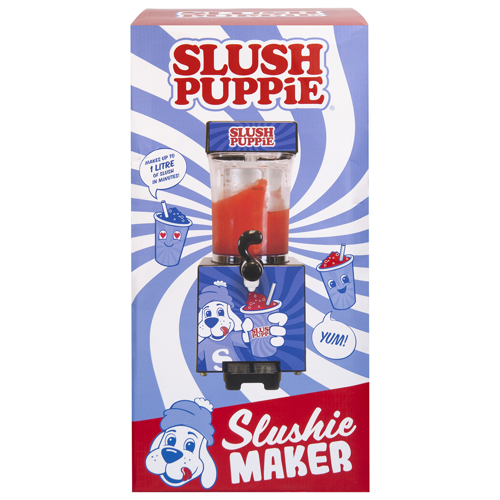 Slush Puppie 1L Frozen Slushie Machine, Syrup Set & Slushie Cup w/ Lid ...