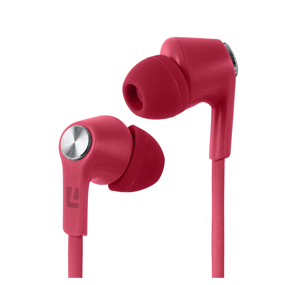 Liquid Ears In-Ear Earphones for Music & Calls w/Music Control - Red ...
