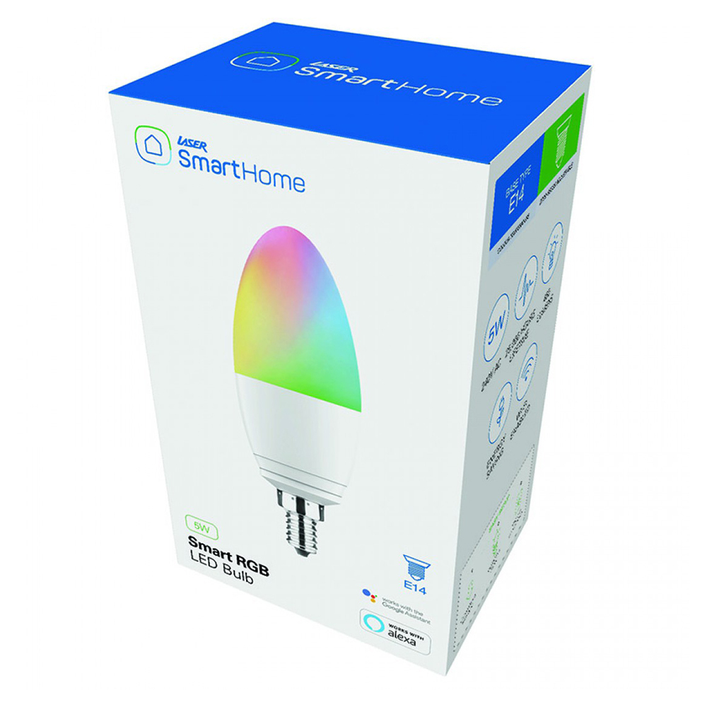 Laser 5W E14 Smart RGB LED Bulb - Online | KG Electronic