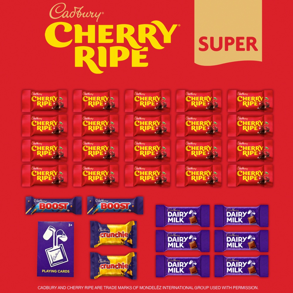 30pc Cadbury Dairy Milk Cherry Ripe Super Showbag Chocolate Snacks ...