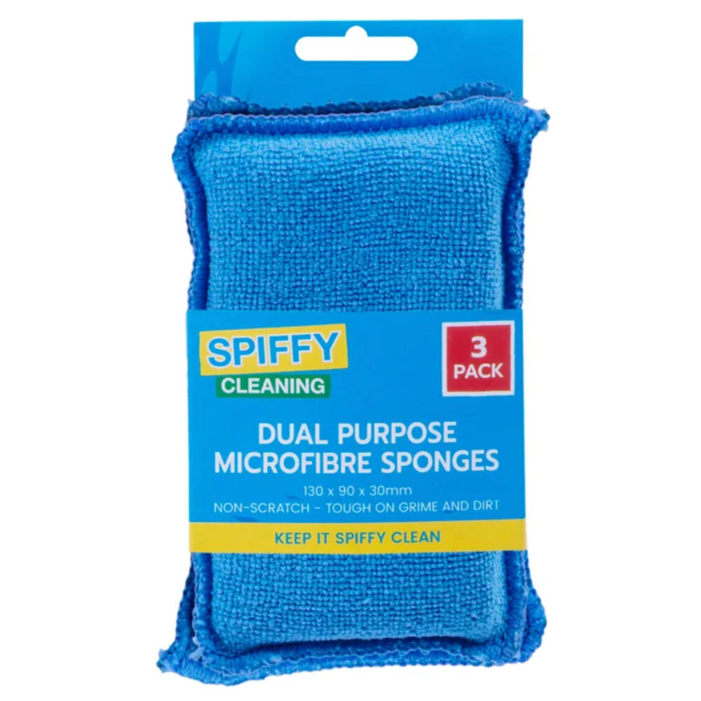 8x 3PK Spiffy Dual Purpose Microfibre Sponges - Online | KG Electronic