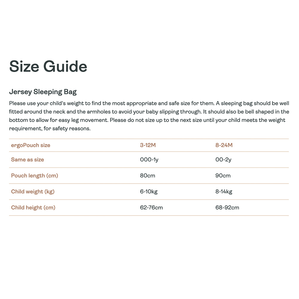Ergo Pouch Jersey Bag TOG: 1.0 Size: 3-12 Months - Berries - Online ...