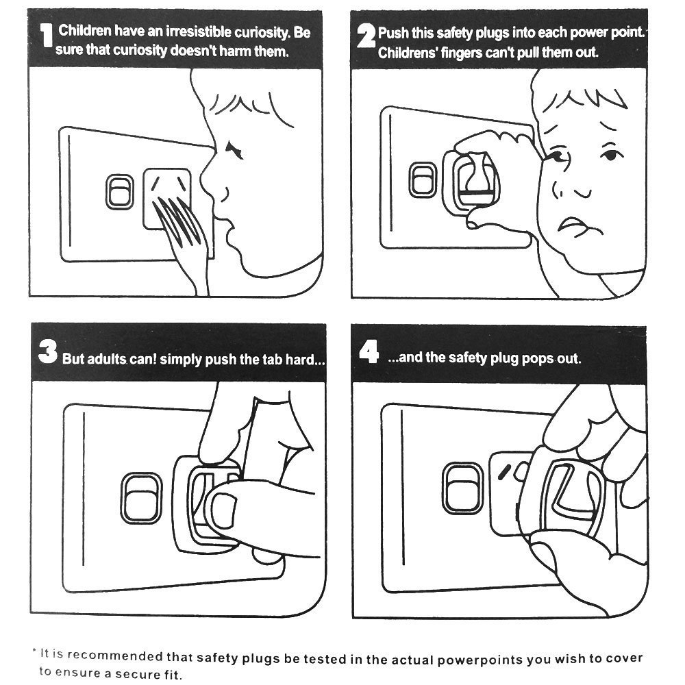 36pc Baby/Child Power Point Safety Plugs/NZ/AU - Online | KG Electronic