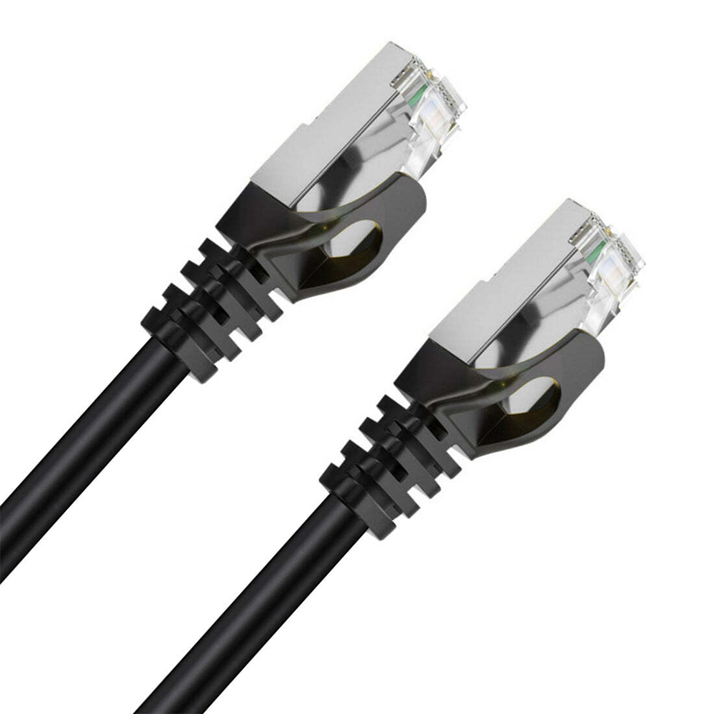 Cruxtec 5m CAT7 10GbE SF/FTP Triple Shielding Ethernet Cable - Black ...