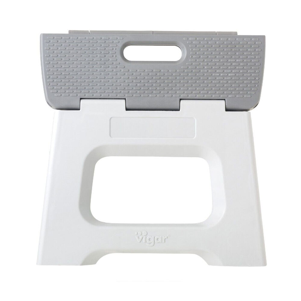Vigar Compact Foldable 32cm Plastic Step Stool - Grey - Online | KG ...