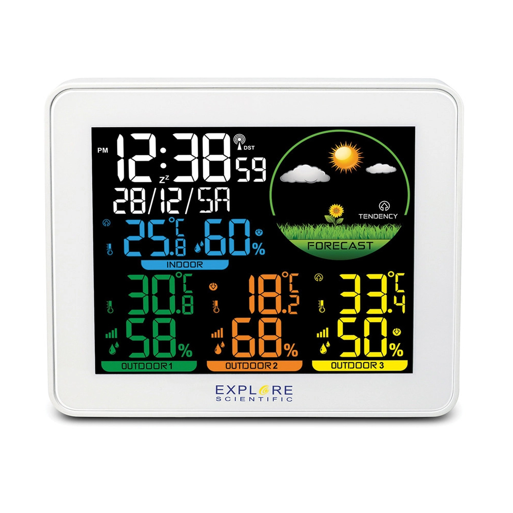 Explore Scientific Weather Station w/ Multi Zone Sensors - White ...