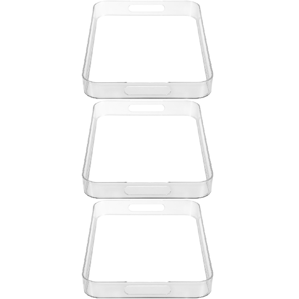3x Boxsweden 43cm Crystal Serving Tray Organiser Clear - Online | KG ...