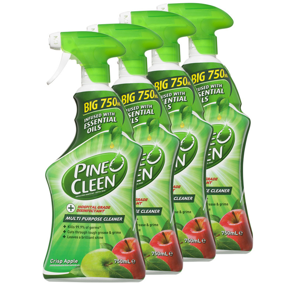 4x Pine O Cleen Crisp Apple 750mL - Multi Purpose Cleaning Spray ...