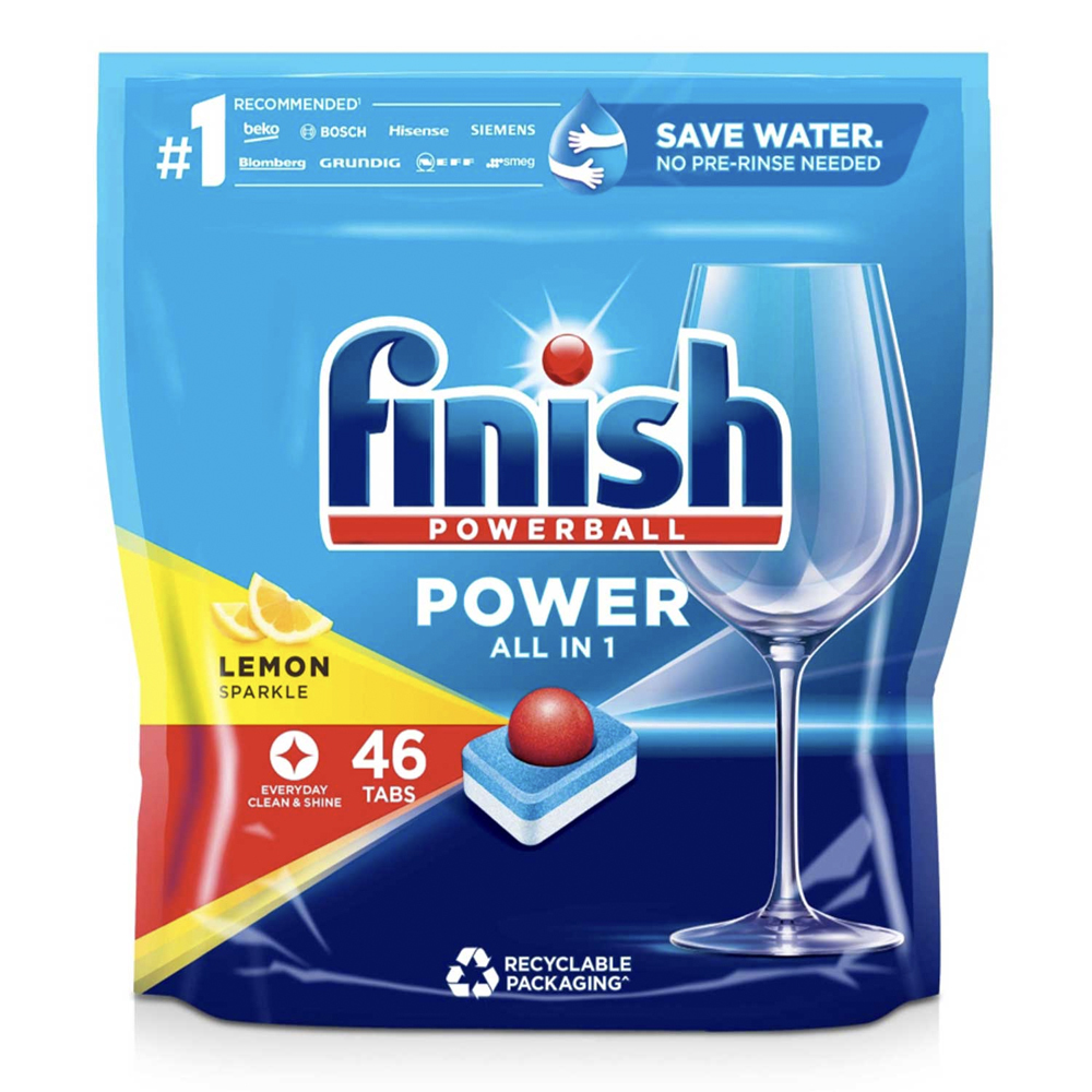 46pc Finish Powerball Power All In One Dish Cleaning Tablets Lemon ...