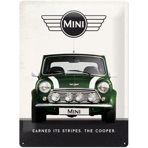 Nostalgic Art Mini Cooper 30x40cm Large Metal Tin Sign - Green - Online ...