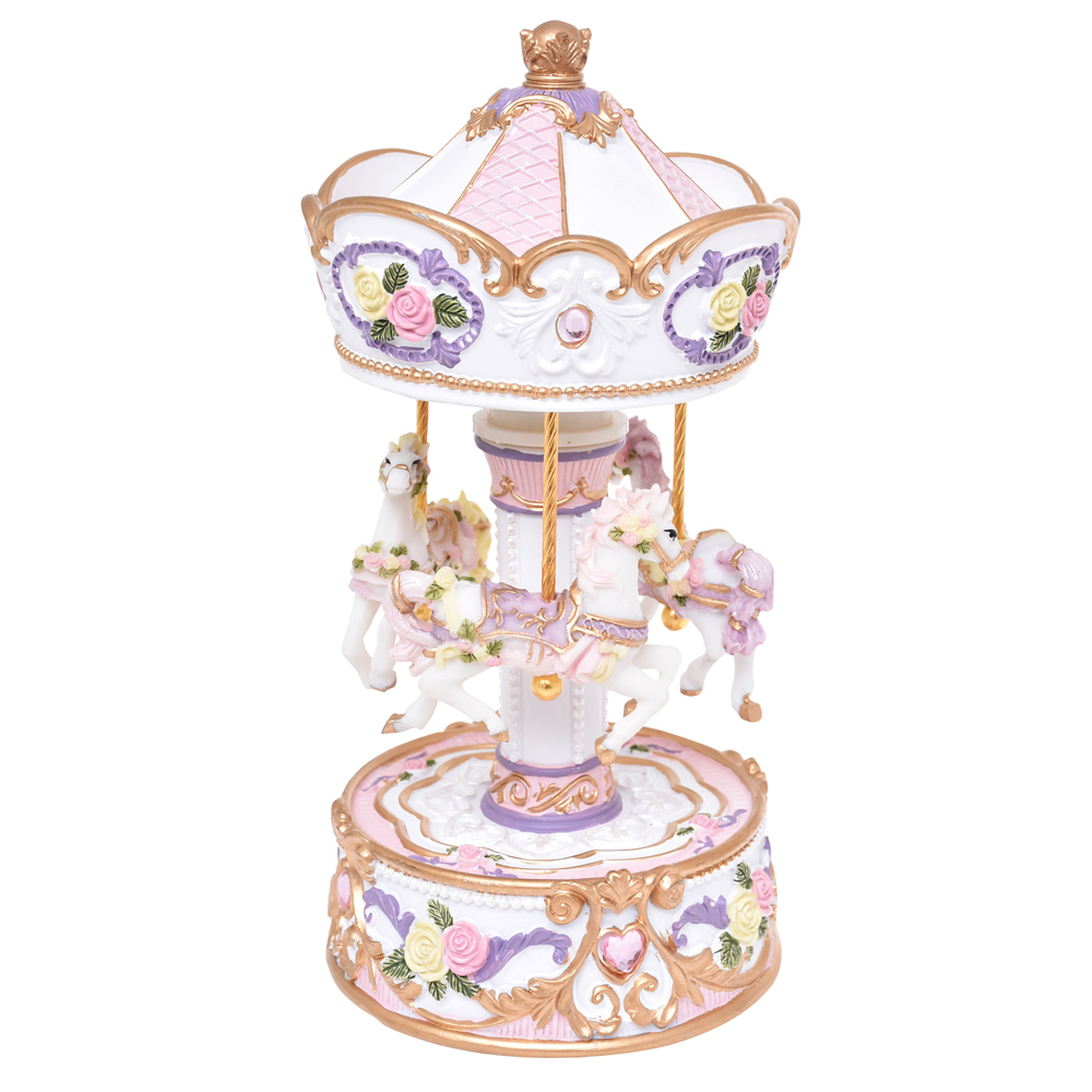 Gibson Gifts Classic Musical Carousel Medium Home Ornament Decor 18x8cm ...