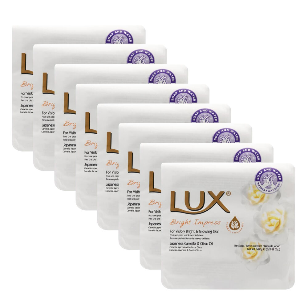 8x 3pc Lux 80g Scented Soap Bars Bright Impress Moisturising/Nourishing ...