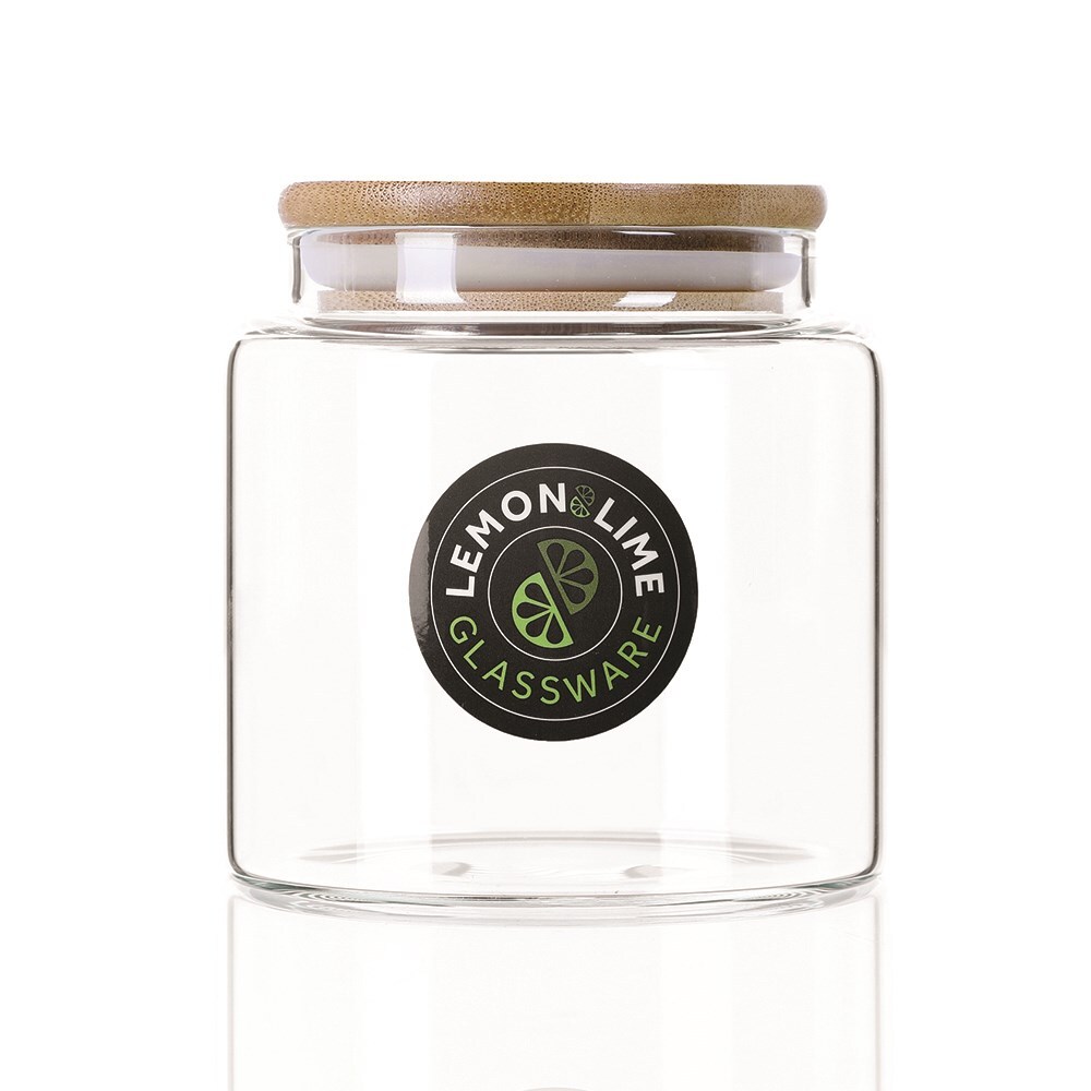 Lemon And Lime Camden Glass Jar Bamboo Lid 570ml - Online | KG Electronic
