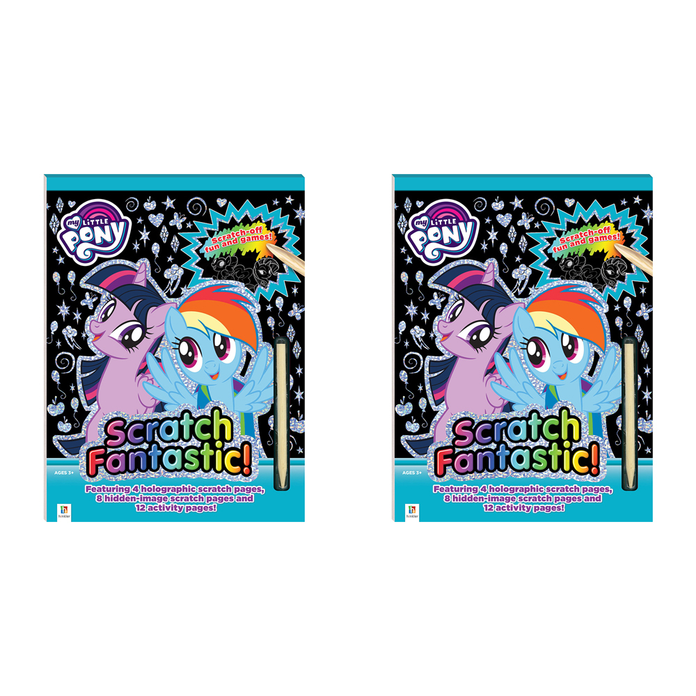 2x Kaleidoscope Scratch Fantastic: My Little Pony Activity Book 3y ...