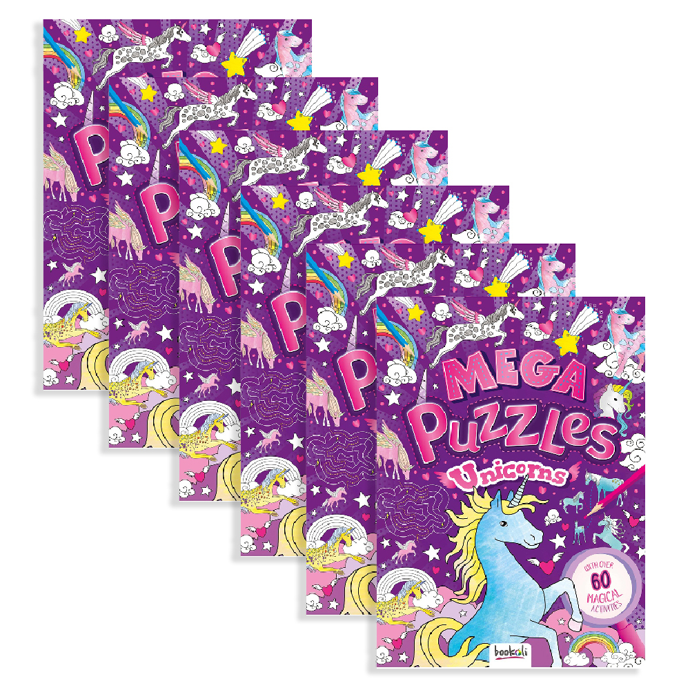6x Bookoli Mega Puzzles: Unicorns Childrens Puzzle Book 3y+ - Online ...