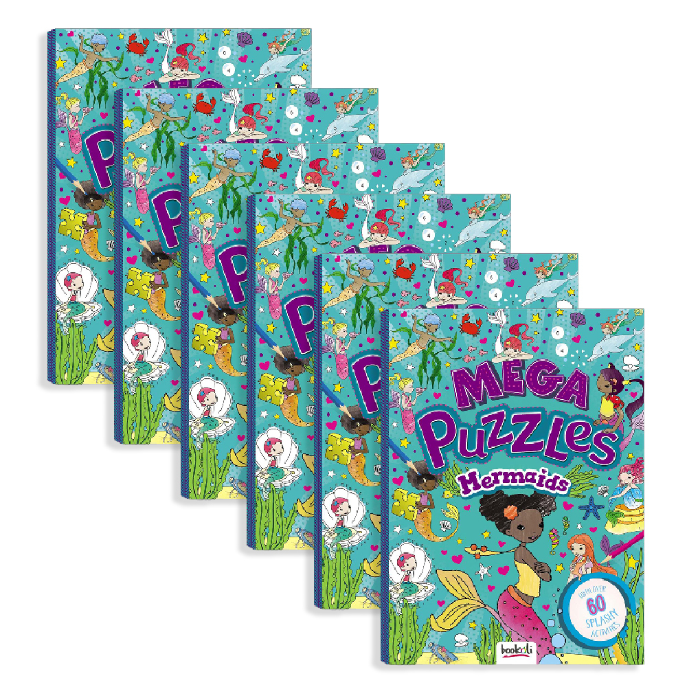 6x Bookoli Mega Puzzles: Mermaids Childrens Puzzle Book 3y+ - Online ...