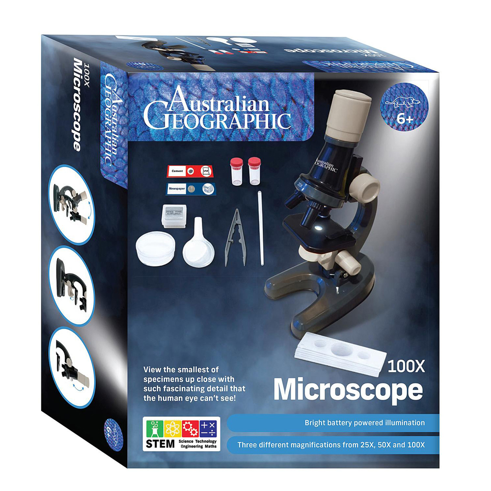 Australian Geographic 100x Microscope Kids/Childrens Toy 6+ - Online ...