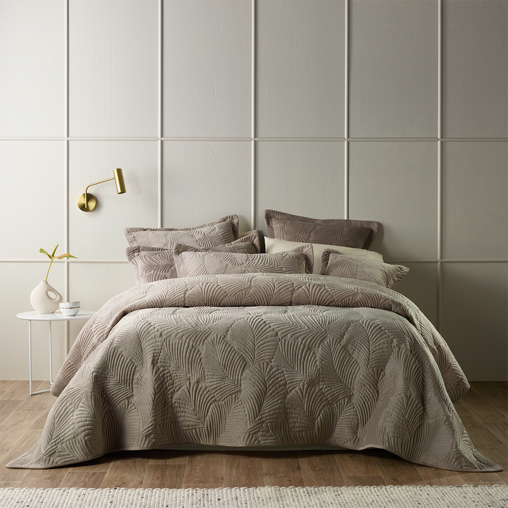 Bianca Kairo Coverlet Set Champagne Super King Bed with Pillowcase ...