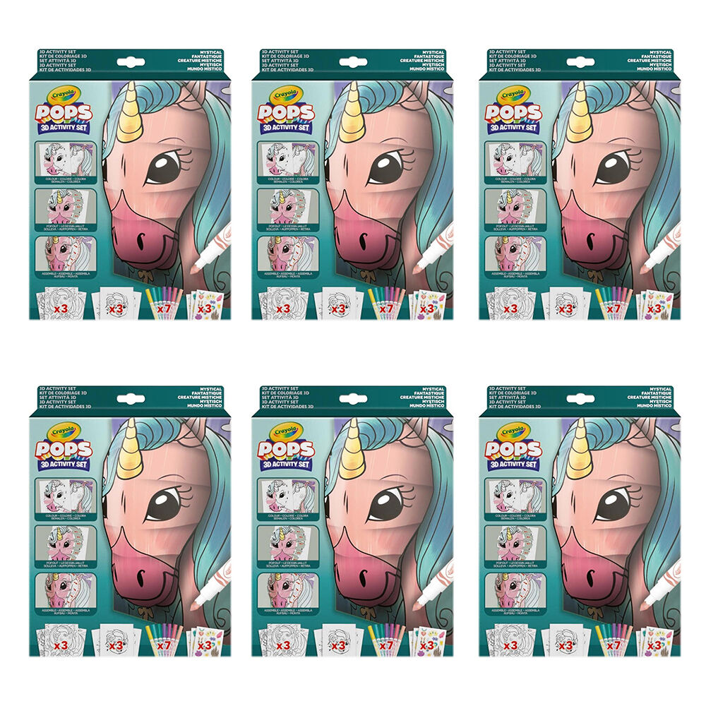 6PK Crayola POPS 3D Activity Set Kids Craft Kit - Mystical 5y+ - Online ...