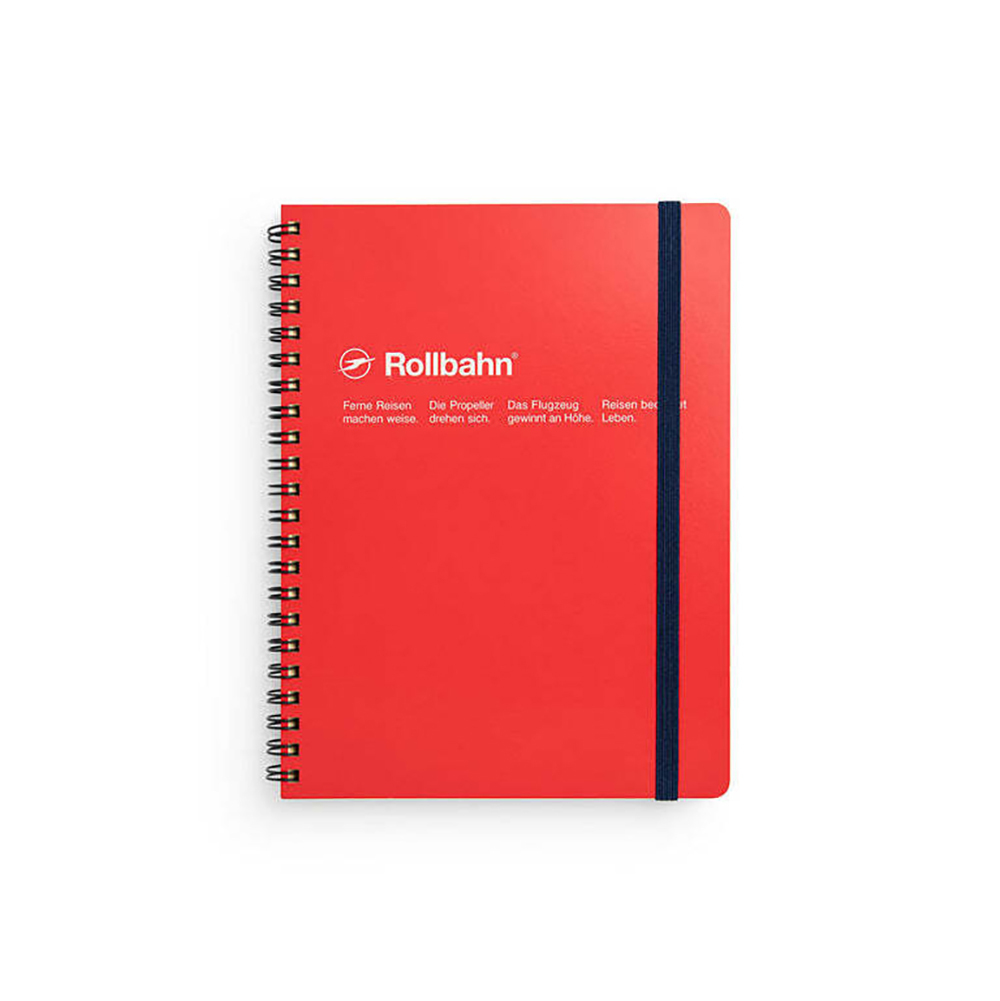Delfonics Rollbahn Spiral Bound Notebook Grid A5 Journal - Red - Online ...