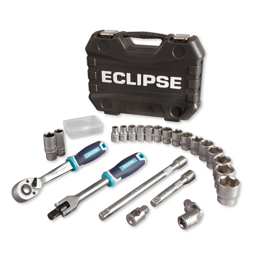 24pc Eclipse Pro Tools 1/2" Imperial Drive Socket Set - Online | KG ...