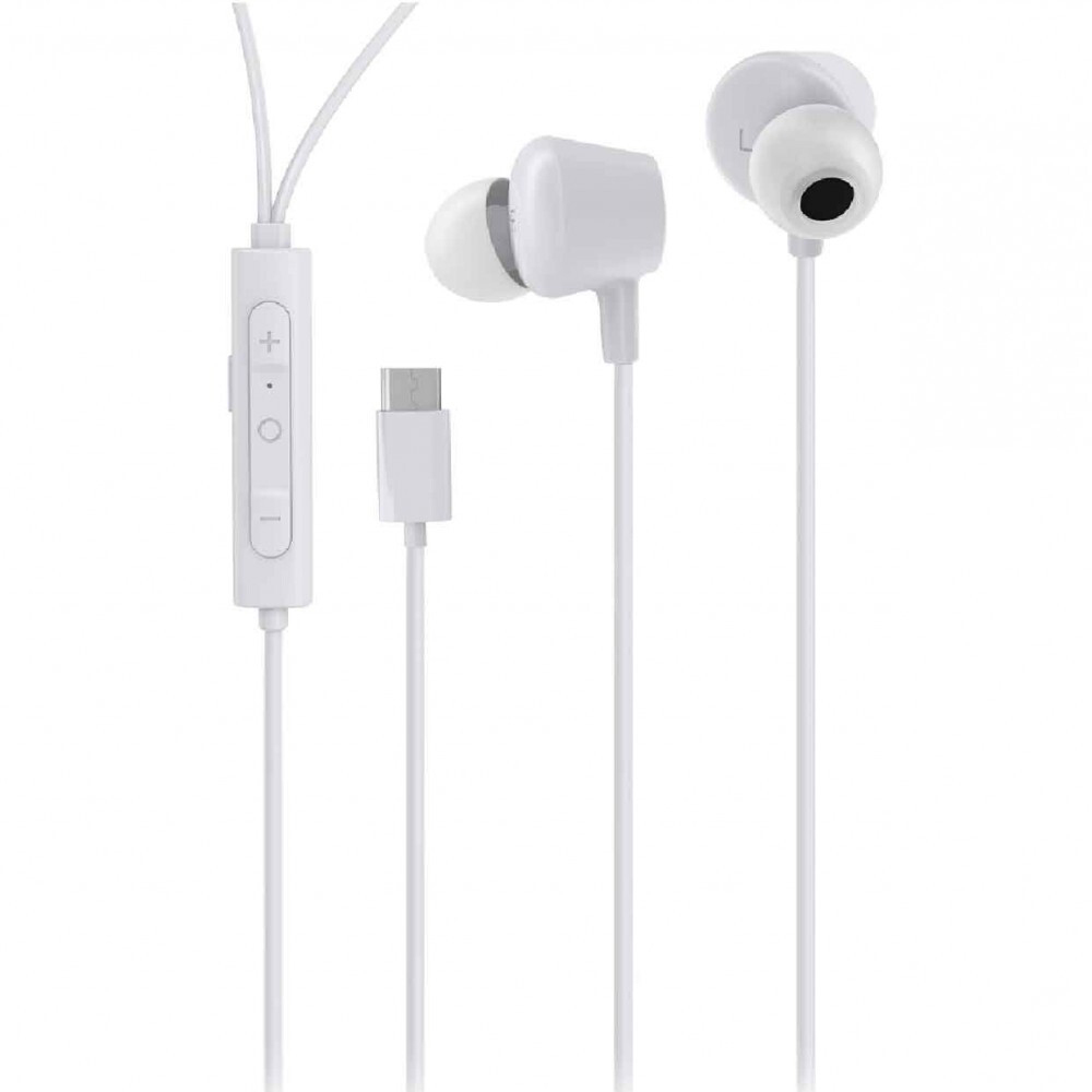 Laser Wired In-Ear ANC USB-C Earphones For Phone/Tablet/Laptop White 1 ...