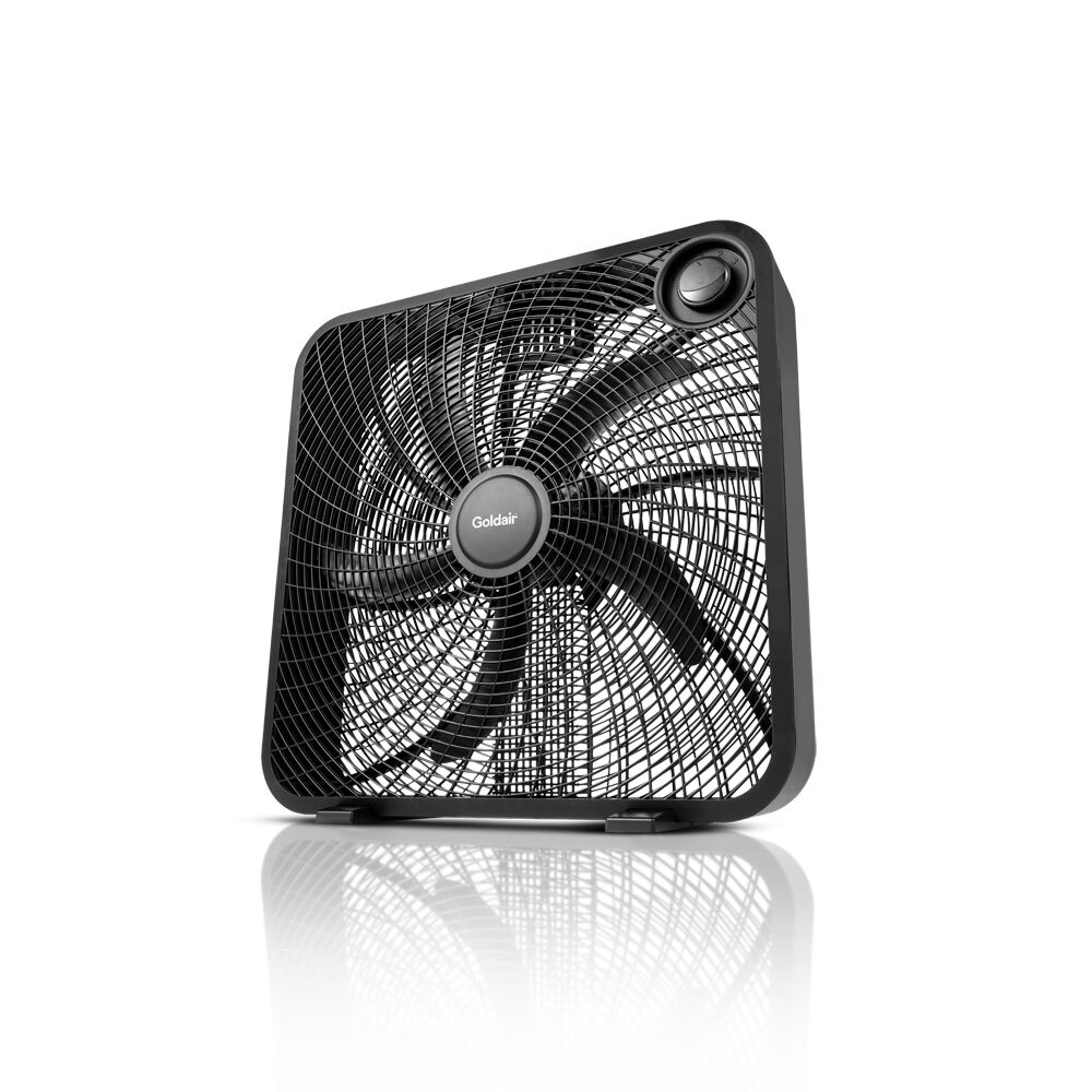 Goldair Portable Cooling Box Fan Plastic Mesh Grill 50cm - Black ...