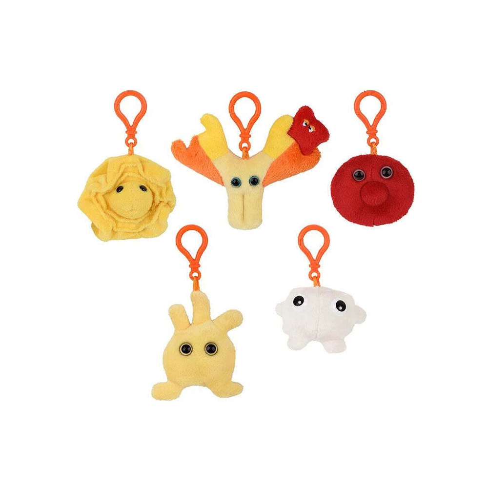 5pc Giant Microbes Blood Cells Soft Stuffed Plush Hanging Toy - Online ...