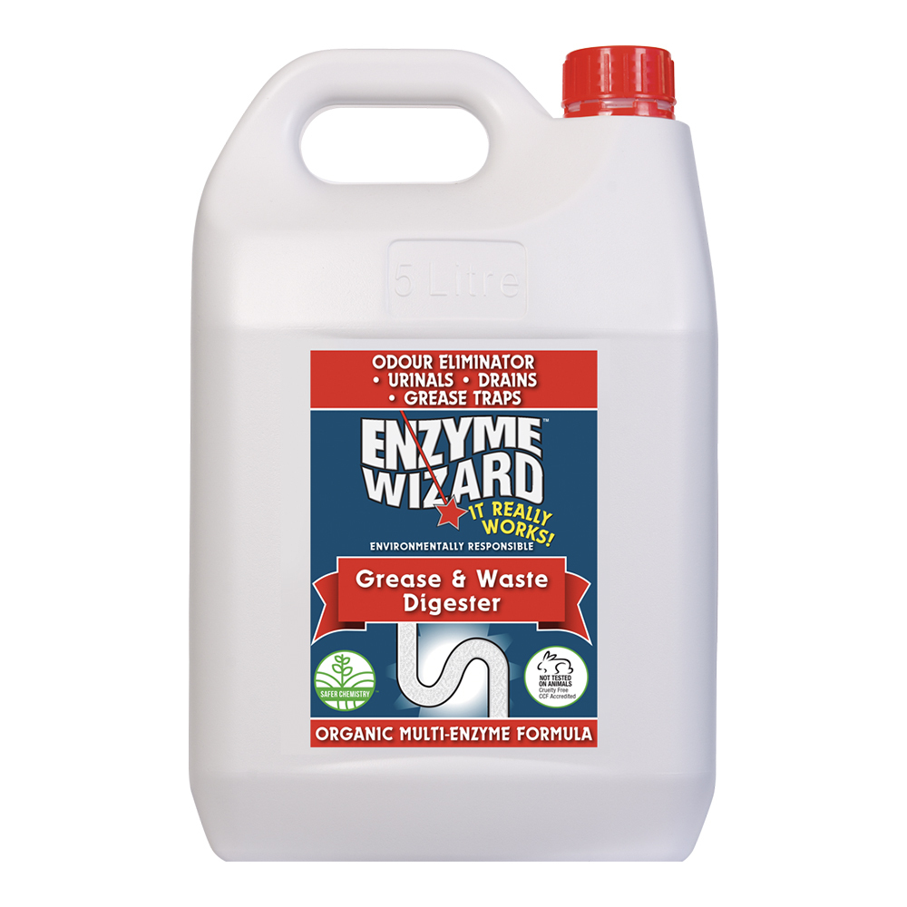 Enzyme Wizard 5L Liquid Grease & Waste Digester Odour Eliminator ...