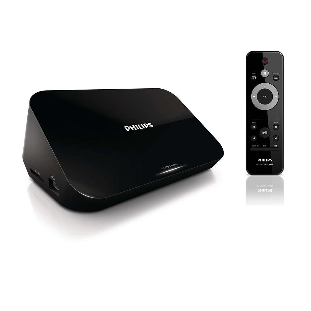 Philips HMP4000 HD Smart Media Box player RCA HDMI USB SD HDD DivX MPEG ...