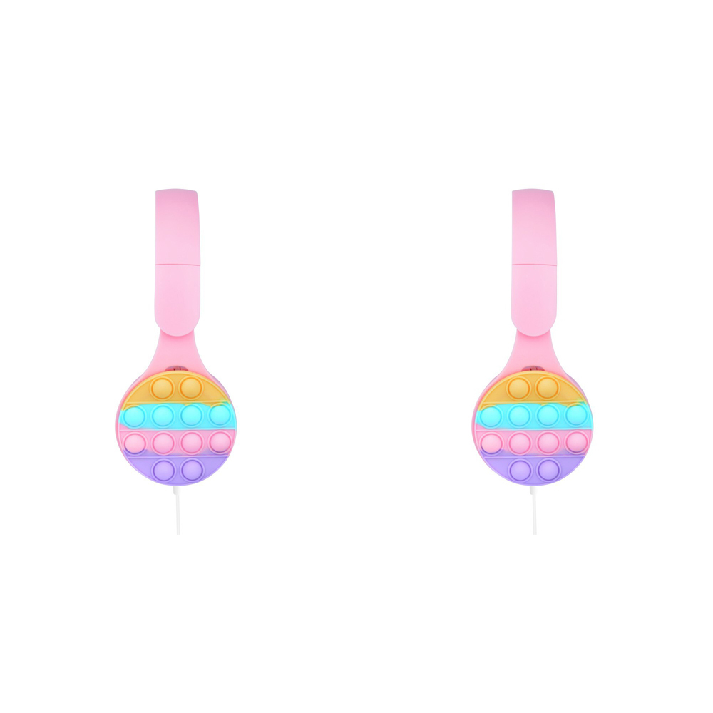 2PK Laser Wired Kids Bubble Pop Fidget Headphones Volume Limited - Pink ...