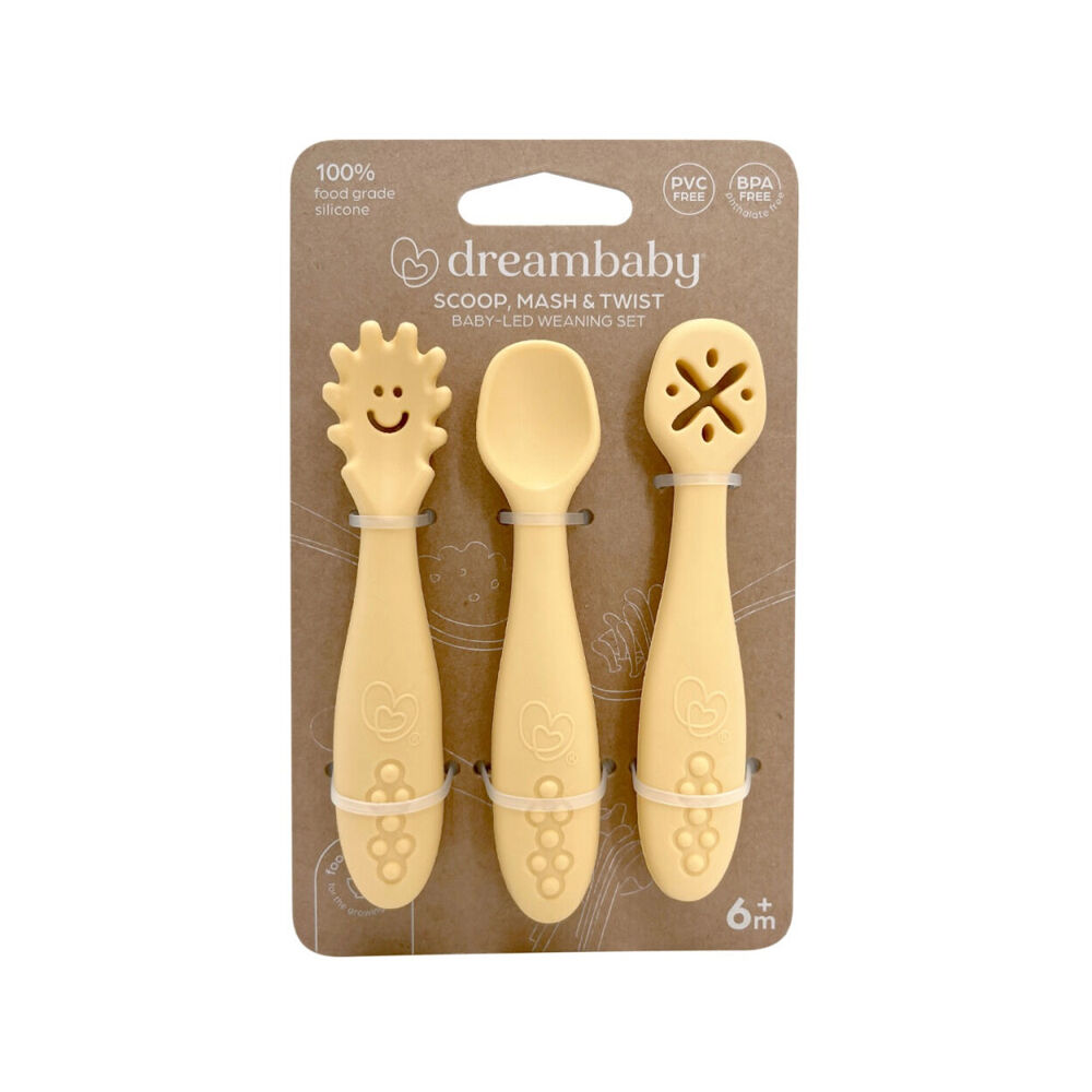3pc Dreambaby Silicone Scoop Mash & Twist Baby Feeding Tools Set Butter ...