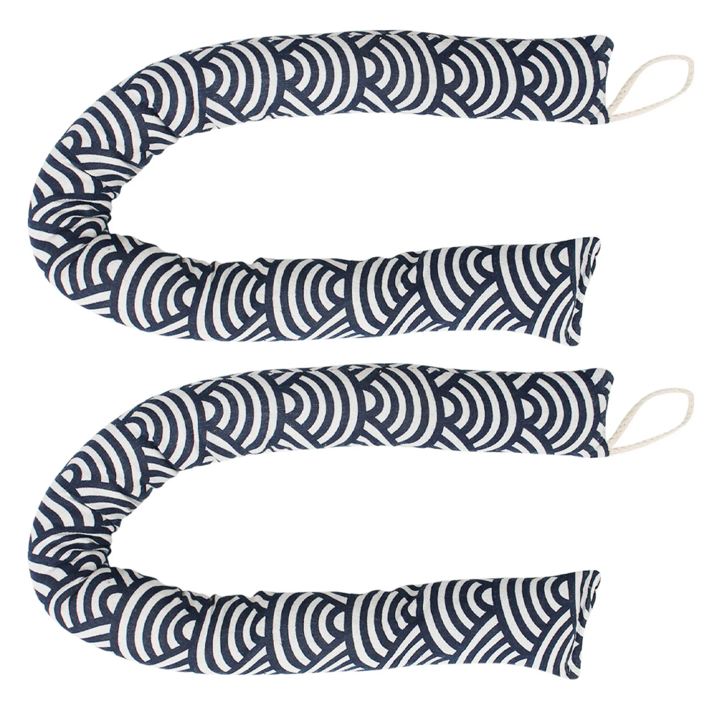 2PK LVD Draught 82cm Stopper/Door Snake Wind Excluder Arch - Blue/White ...