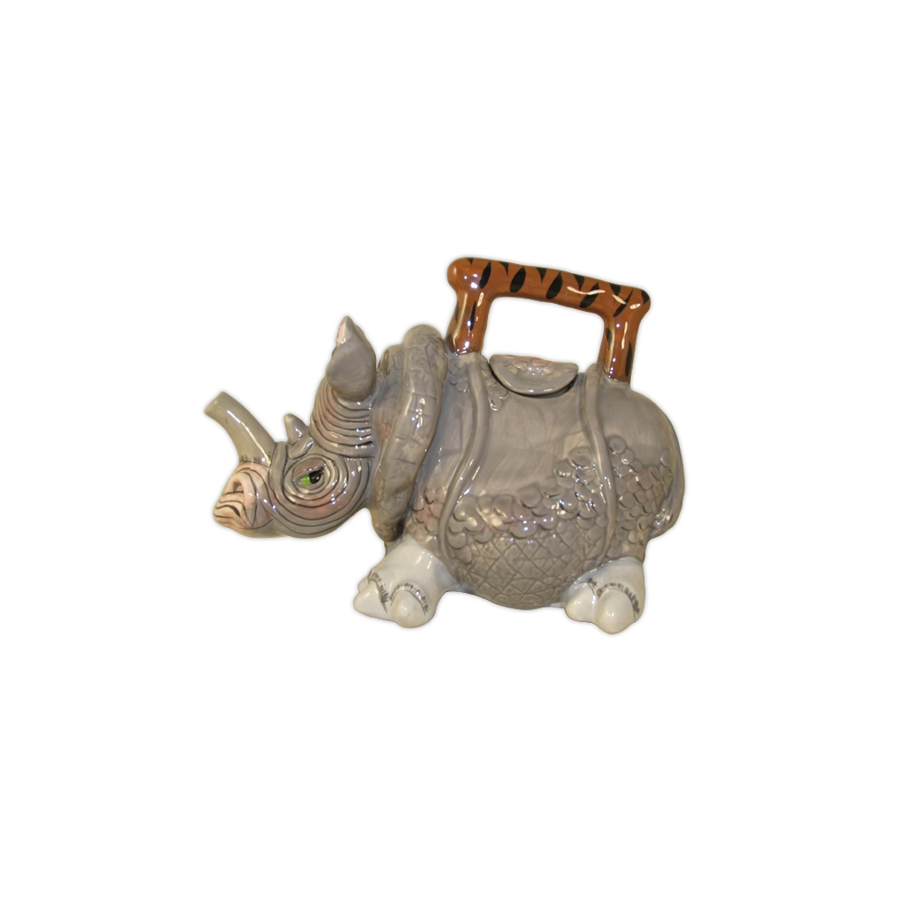 Rhino Hearts Teapot Ceramic Hot Drink Tea Container 29cm - Online | KG ...