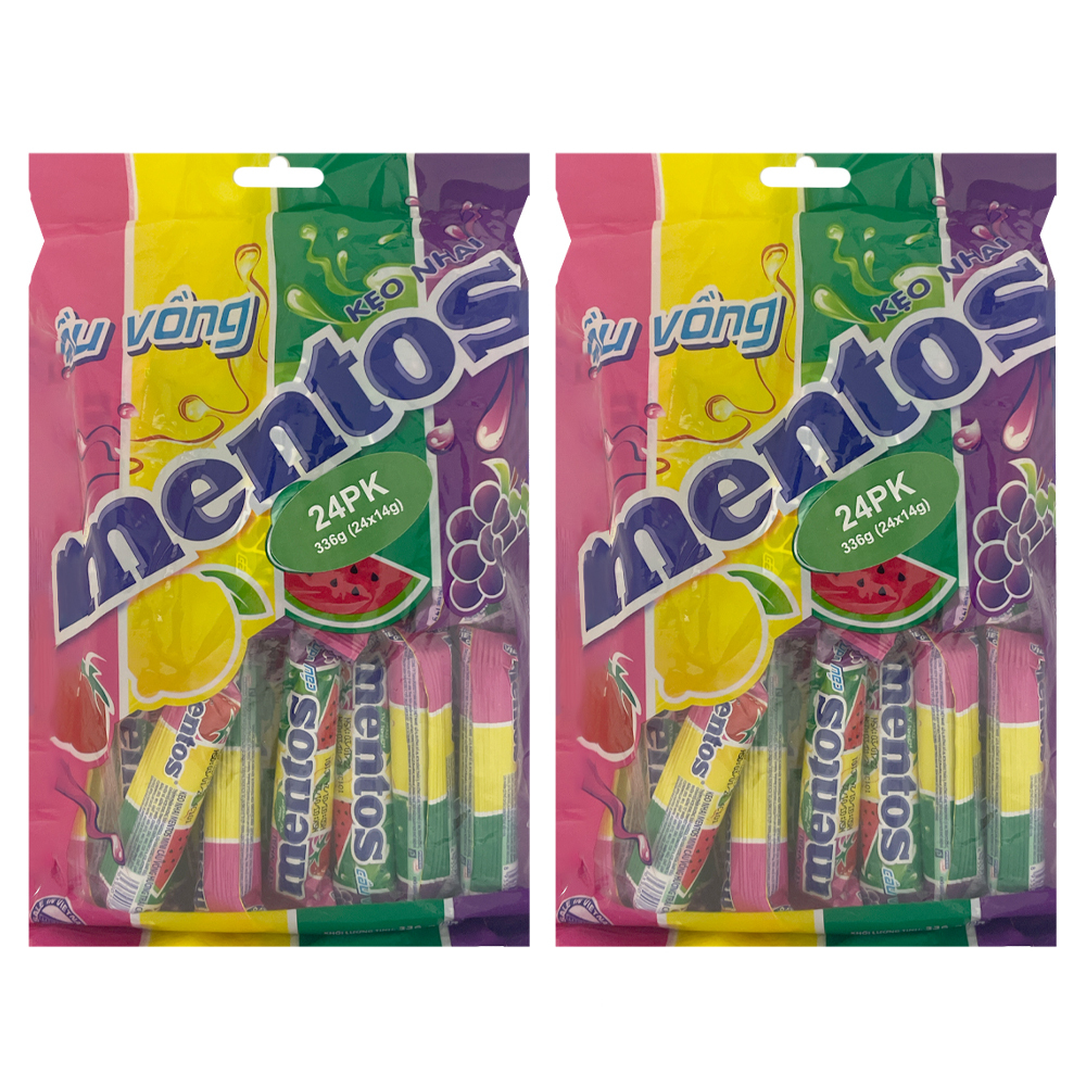 48pc Mentos 14g Mini Chewy Candy Rainbow Lollies Sweets - Online | KG ...