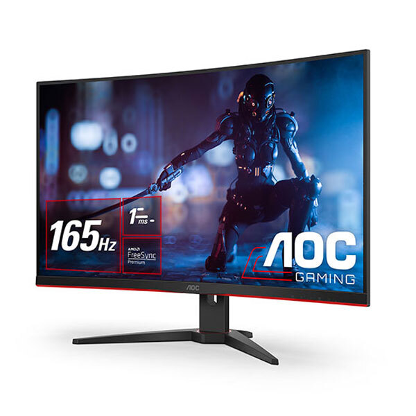 AOC 31.5' Curved 1ms 165Hz HD FreeSync Gaming Monitor w/ DP/2x HDMI/VGA ...