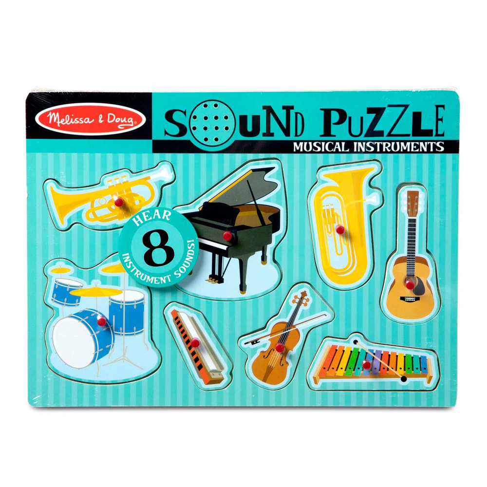 Melissa & Doug Musical Instruments Sound Puzzle 8pc Kids/Childrens Toy ...