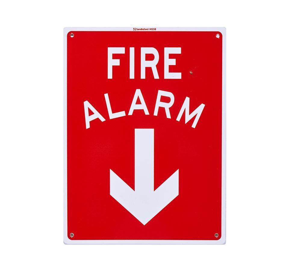 Fire Alarm Medium Sign 200x300x1mm Polypropylene - Online | KG Electronic