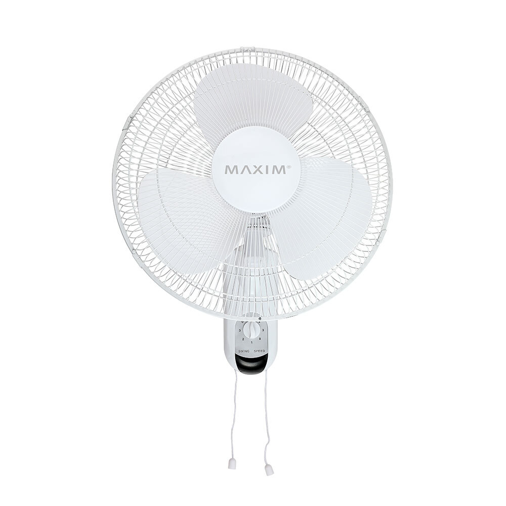 Maxim 40cm 3 Speed Electric Wall Fan With Pull Cord White - Online | KG ...