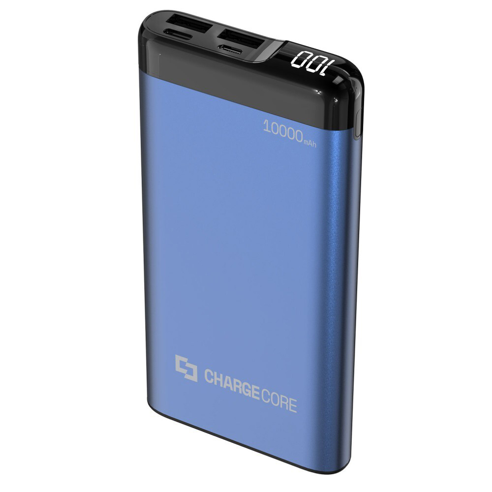 Chargecore 10000mAh Power Bank MicroUSB/Type C Portable Charger - Blue ...
