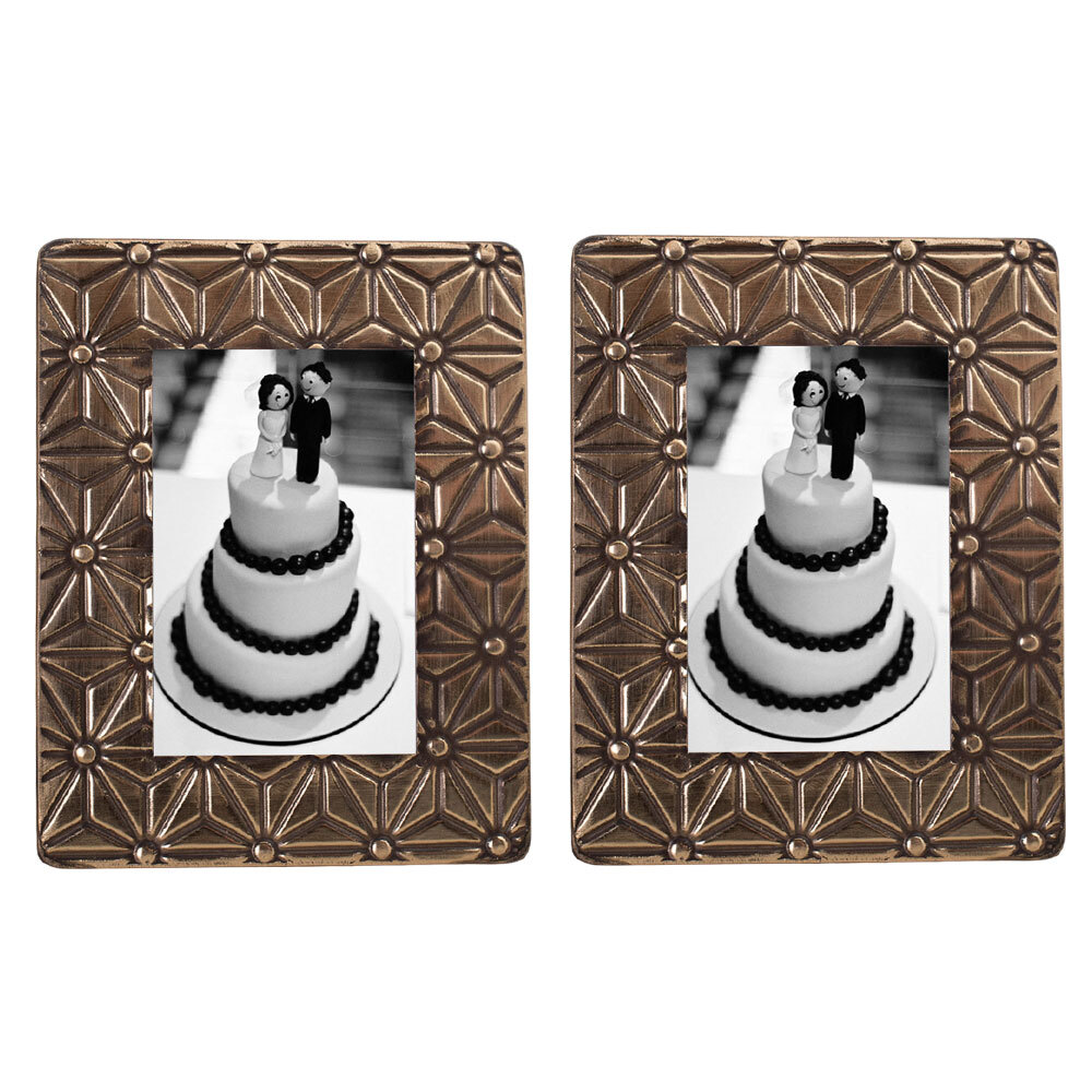 2x DWBH 16x21cm Pressed Metal Frame Display Stand For 4x6" Picture ...