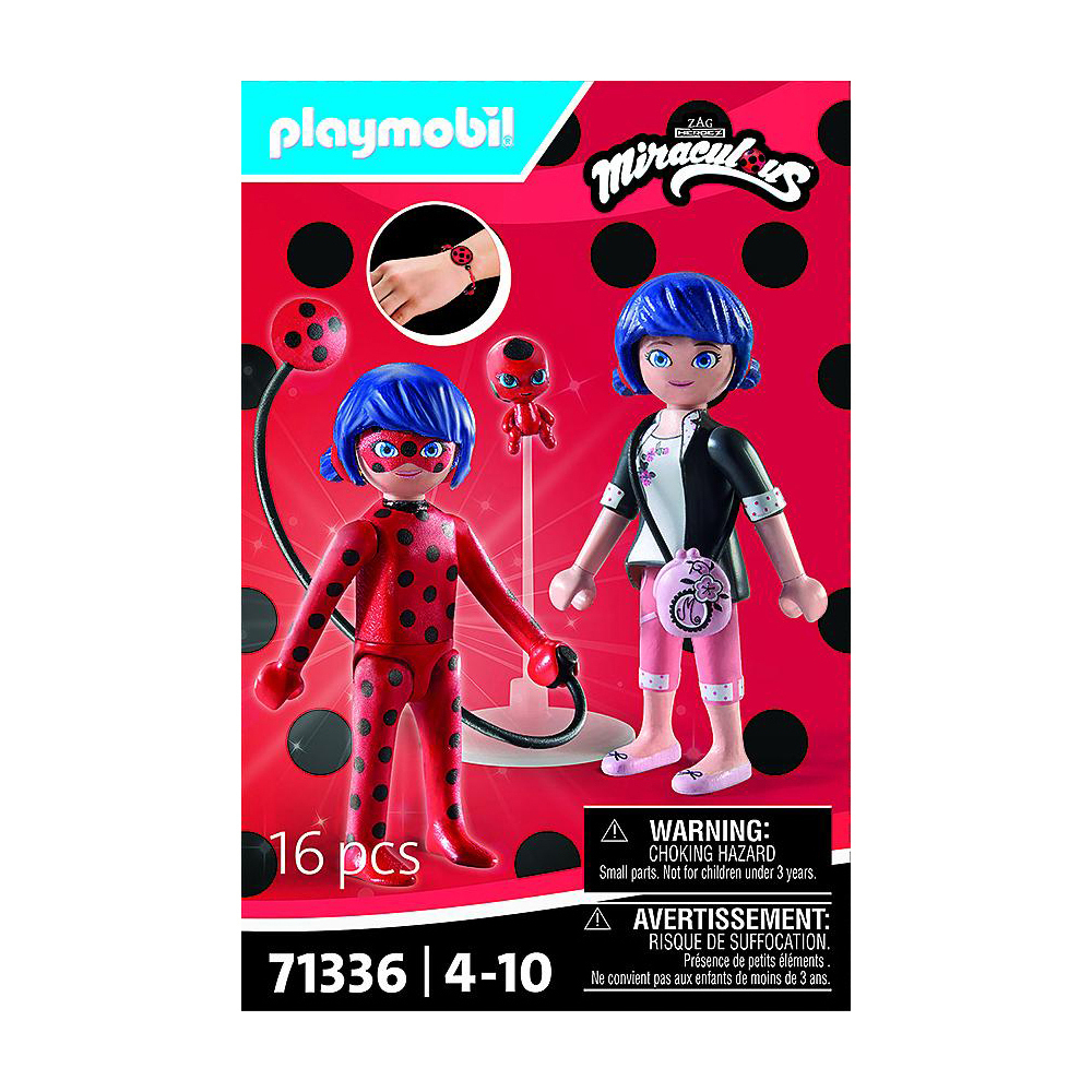 Playmobil Miraculous: Marinette & Ladybug Kids/Childrens Toy Playset 4 ...