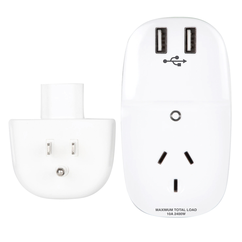 Crest Travel USA USB Adaptor 2400W - Online | KG Electronic