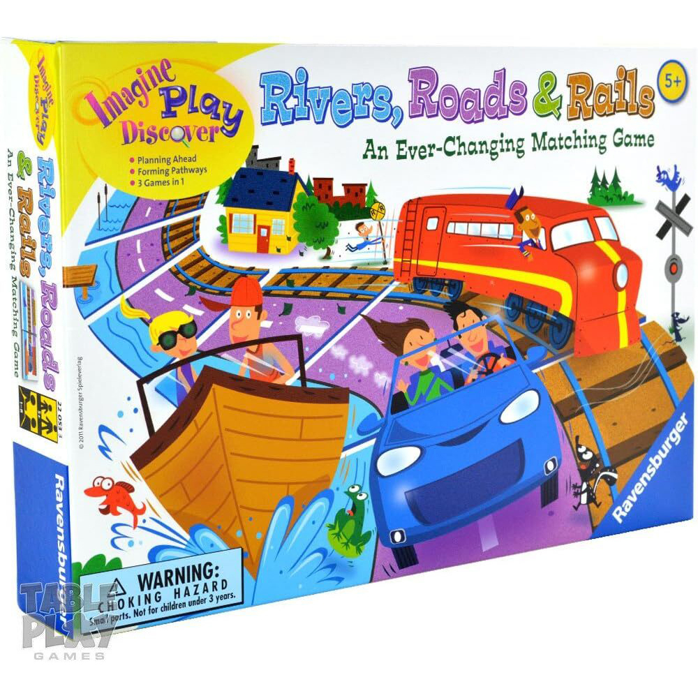Ravensburger Rivers Roads & Rails Kids/Childrens Family Game 5Y ...