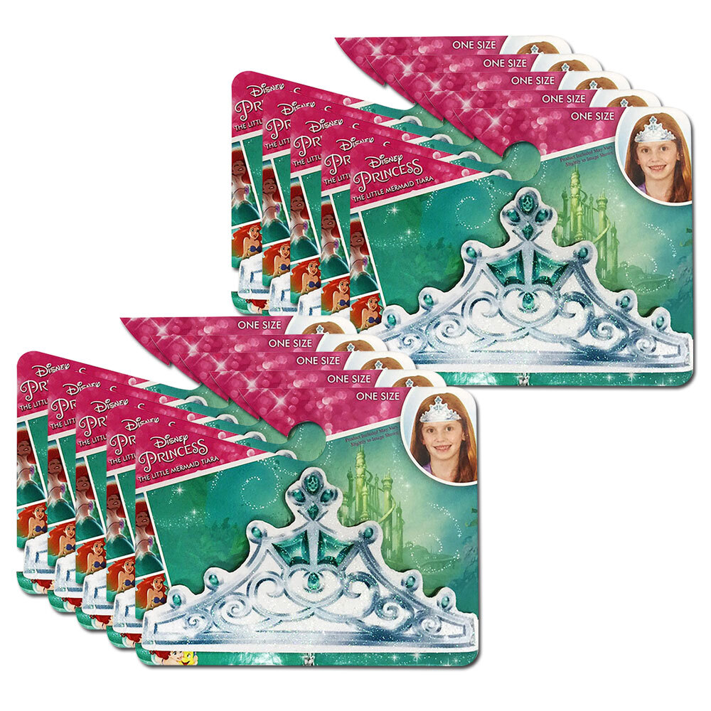 10PK Disney Little Mermaid 3+ Girls Ariel Fabric Tiara Costume ...