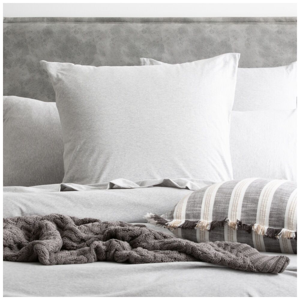 4PK Renee Taylor Comfort T’s Organic Cotton European Pillowcase Grey ...