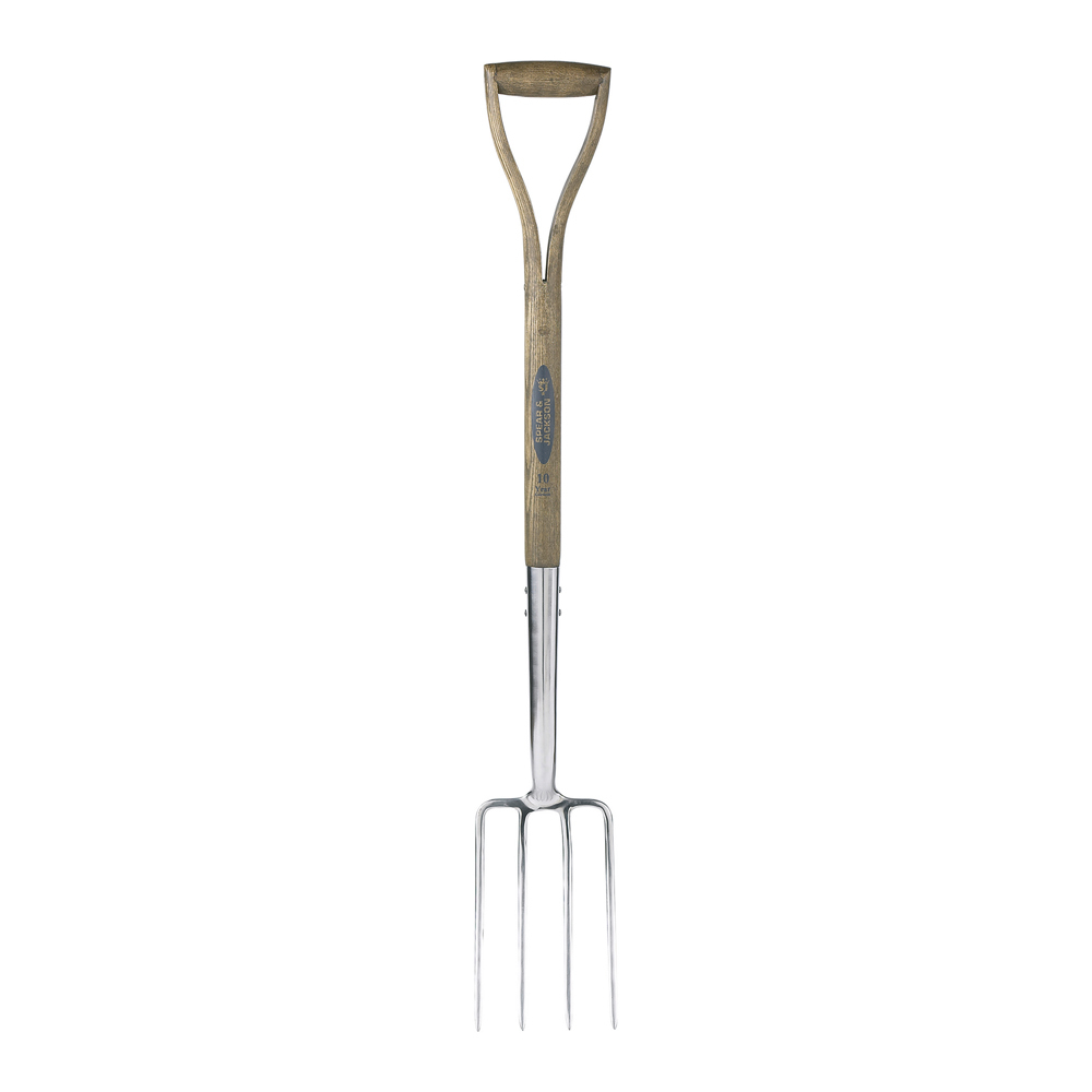 Spear & Jackson Stainless Steel/Hardwood Fork Split Shaft/D-Handle 24cm ...