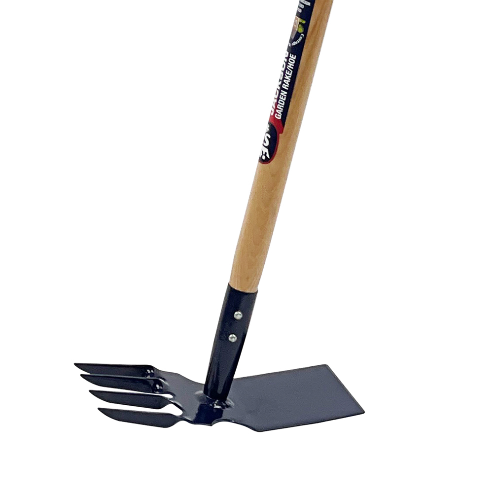 Spear & Jackson Steel Cottage Rake Hoe Garden Tool 140cm - Black ...
