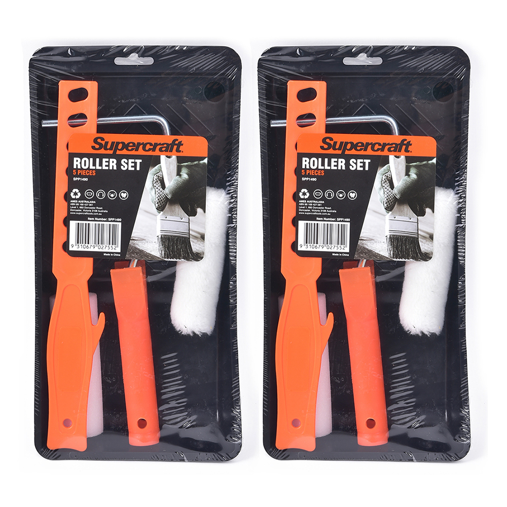 2PK 5pc Supercraft Mini Paint Brush Roller Kit DIY Home Improvement ...