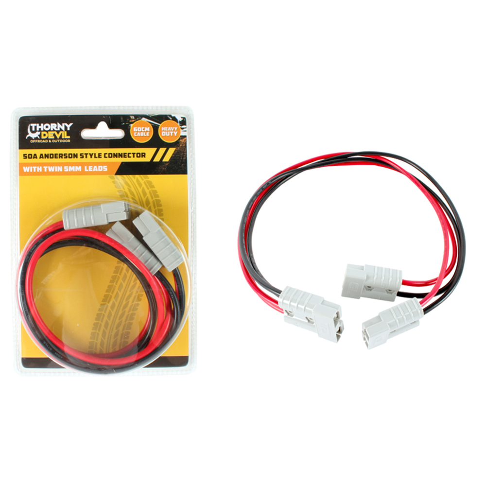 Thorny Devil 60cm 50A Anderson Style Power Connector w/ Twin 10mm Lead ...